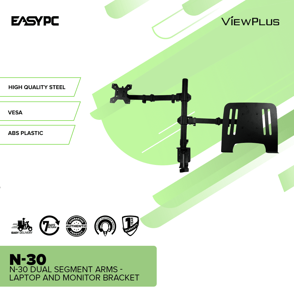 EasyPC| ViewPlus N-30/ N-28 and N-27 Dual Segment Arms Laptop & Monitor ...