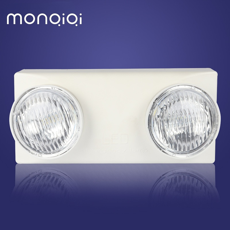 LED Wall Mounted 2*3W Emergency Light Twin Dual Eye Rechargeable Light ...