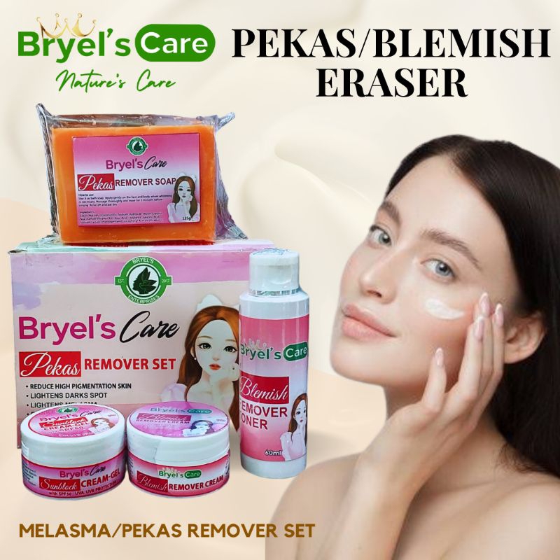 Bryel's Care 1 box Bryel's Pekas Melasma Remover Cream, Toner, Soap /Melasma Eraser/Remover Set ...
