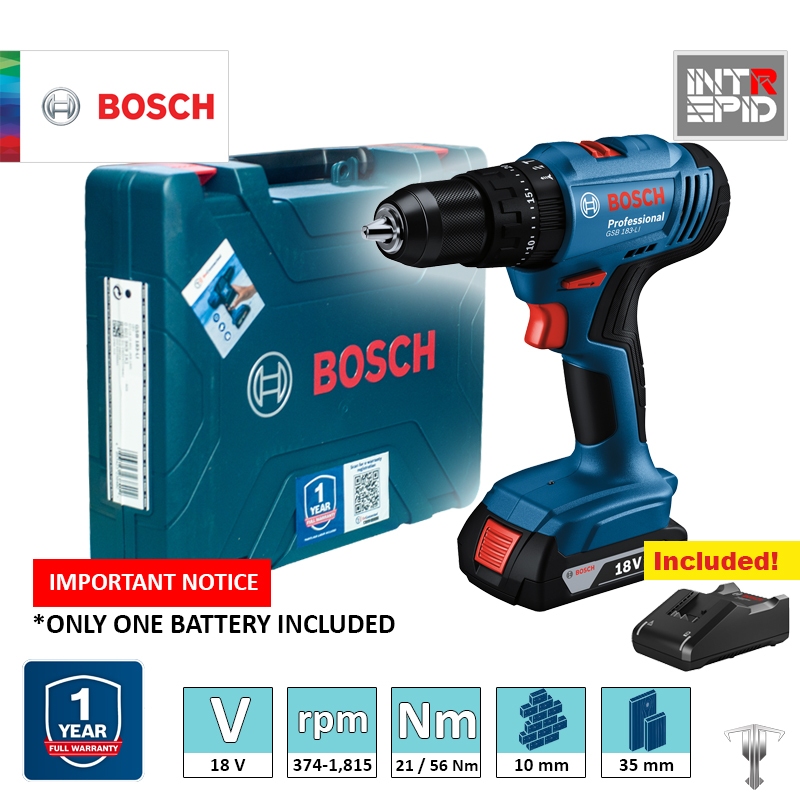 Bosch GSB 183-Li Professional 18 V Cordless Impact Drill / Driver with ...