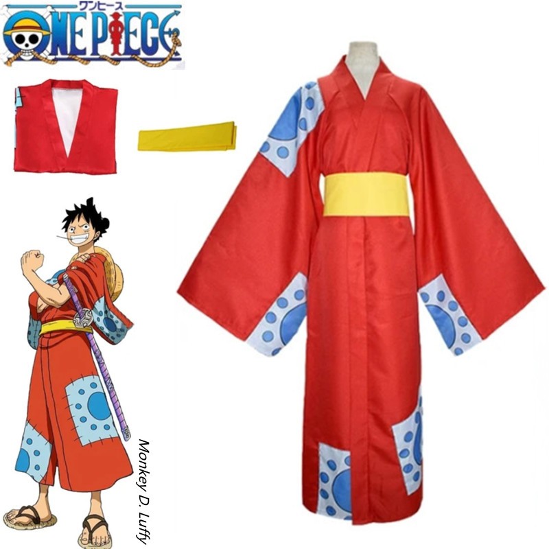 Anime One Piece Cosplay Costume Wano Country Monkey D.Luffy Cosplay ...