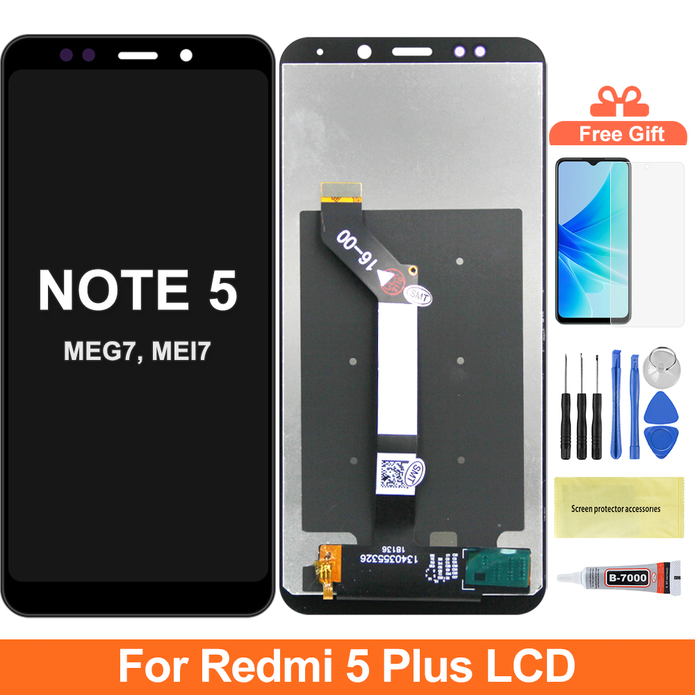 Screen LCD For Xiaomi Redmi 5 Plus / Redmi Note 5 MEG7 MEI7 LCD Touch ...