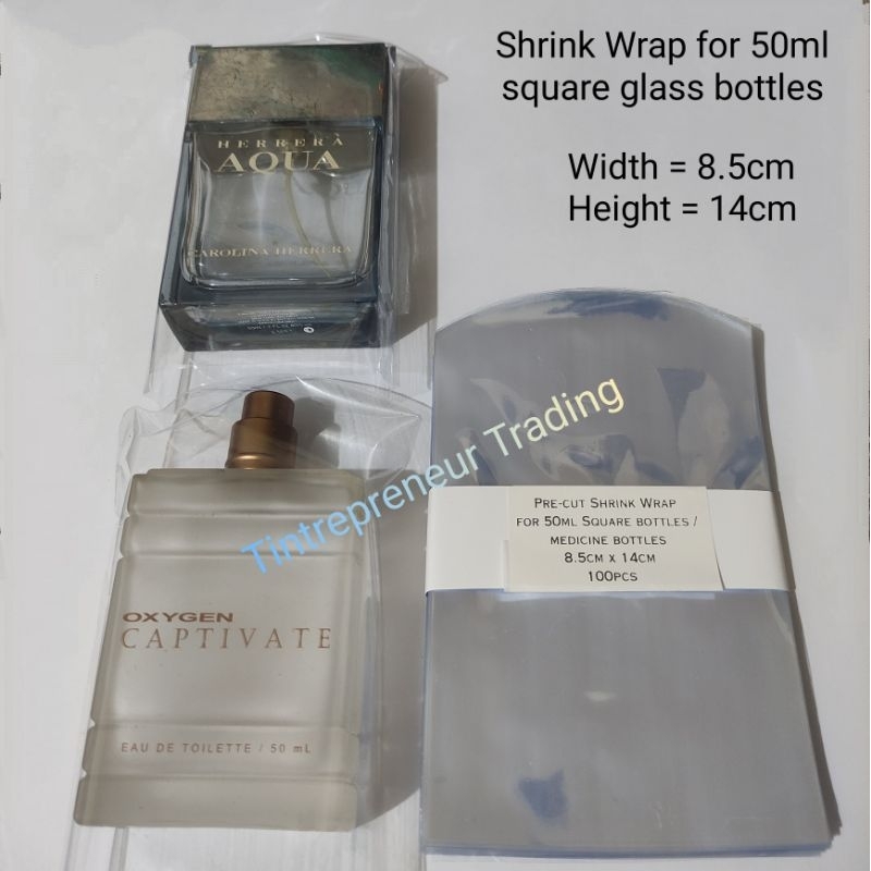 Shrink Wrap for Glass 50ml Perfume Bottles or medicine bottles ...