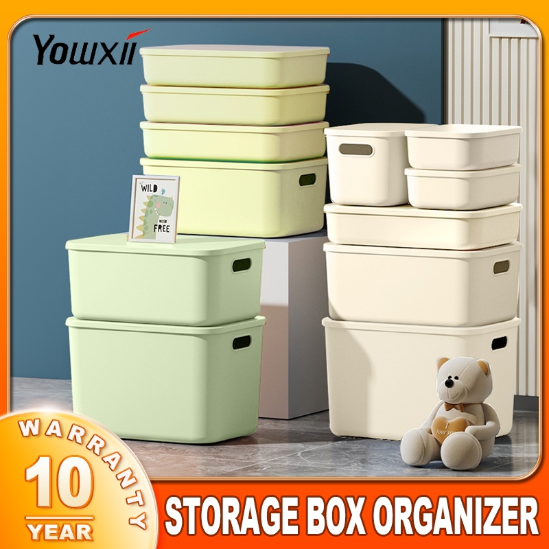 Yowxii Foldable Storage Box Organizer With Cover Plastic Container ...