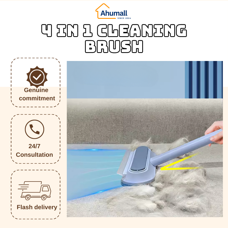 4in1 Window Screen Brush Double-Sided With Long Handle Double-Sided ...