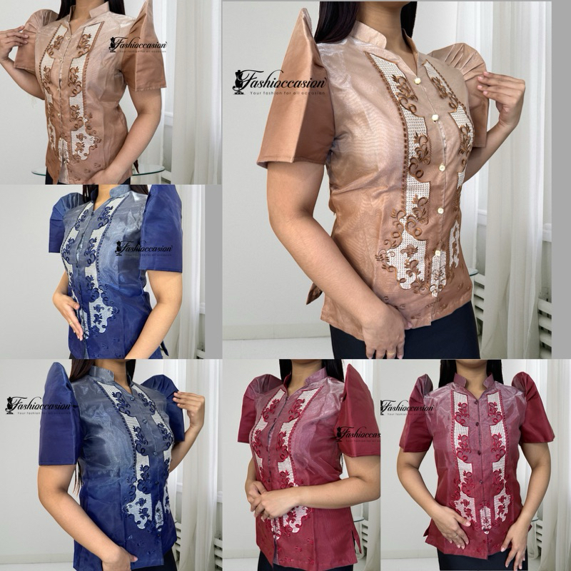 Filipiniana MC BLOUSE MONO ORGANZA w/ Embroidery Design - Modern ...