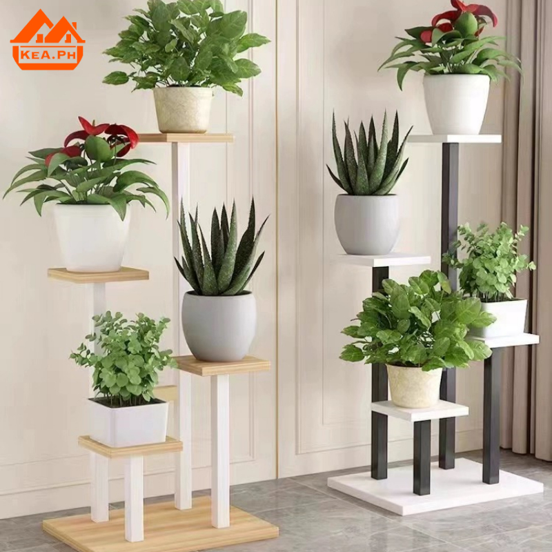 4-Layer Plant Rack Flower Pot Display Shelf Indoor Outdoor Yard potted ...