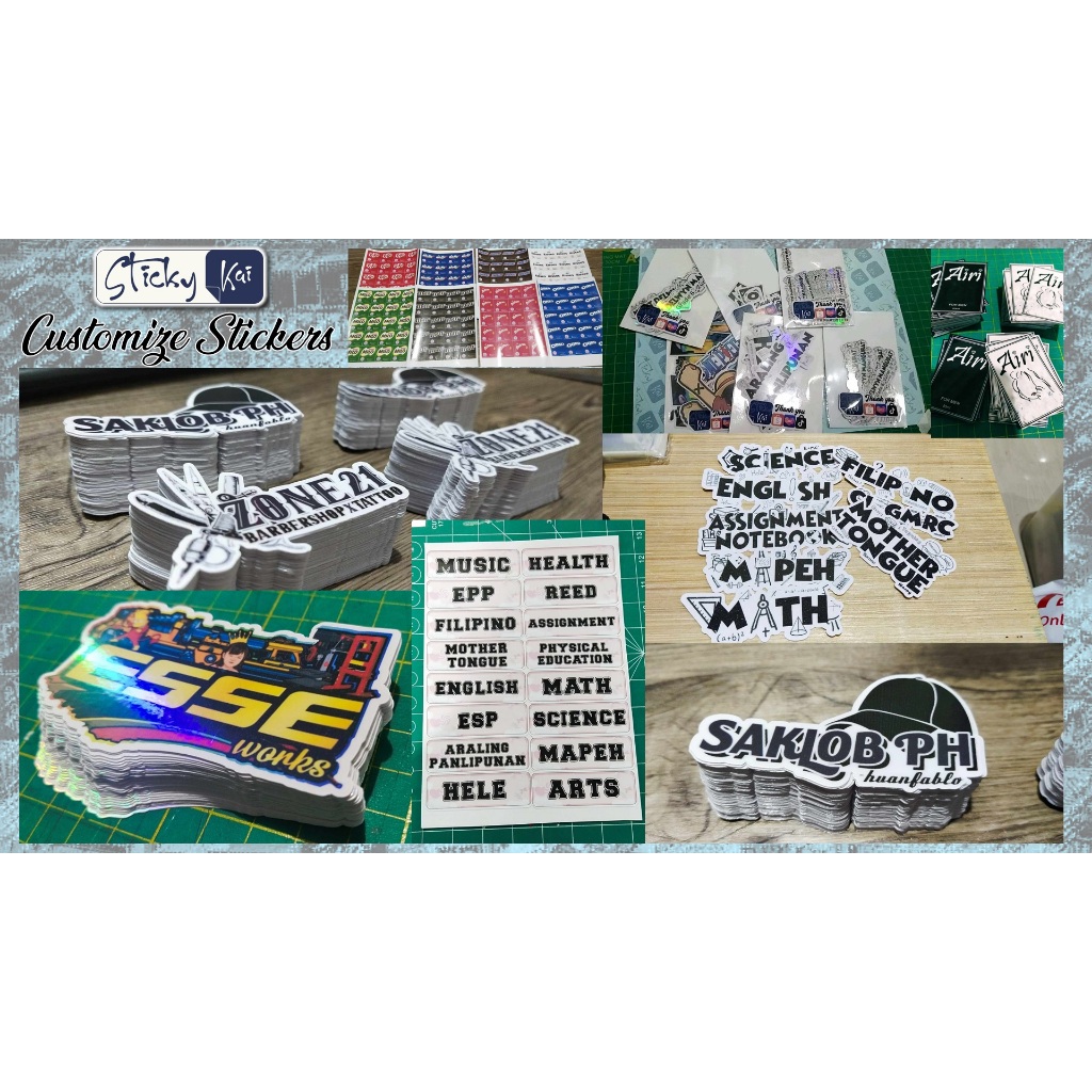 Customized Vinyl Stickers - Waterproof | Shopee Philippines