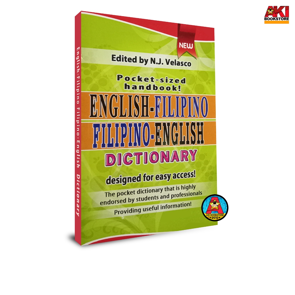 AUTHENTIC English Filipino Filipino English Dictionary Easy Access ...