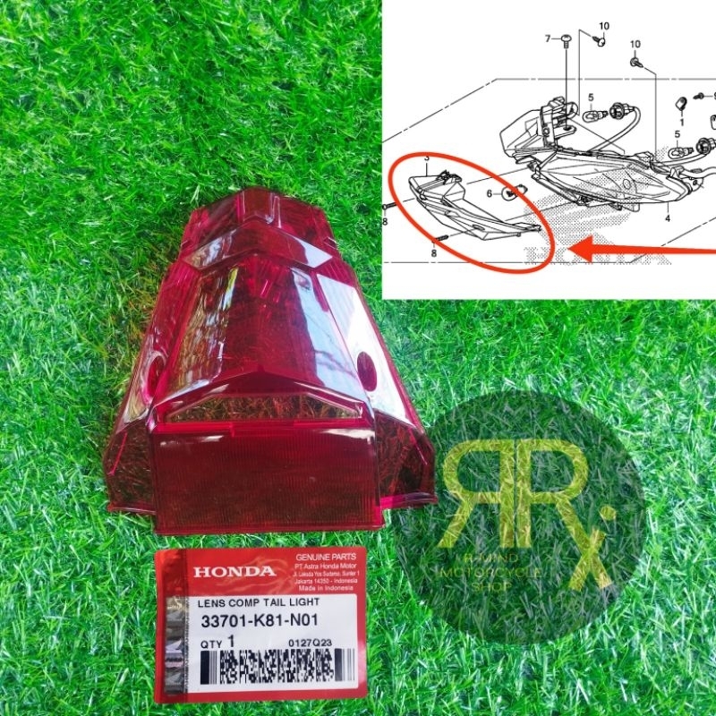 GENUINE TAIL LIGHT LENS BEAT FI V2 | Shopee Philippines