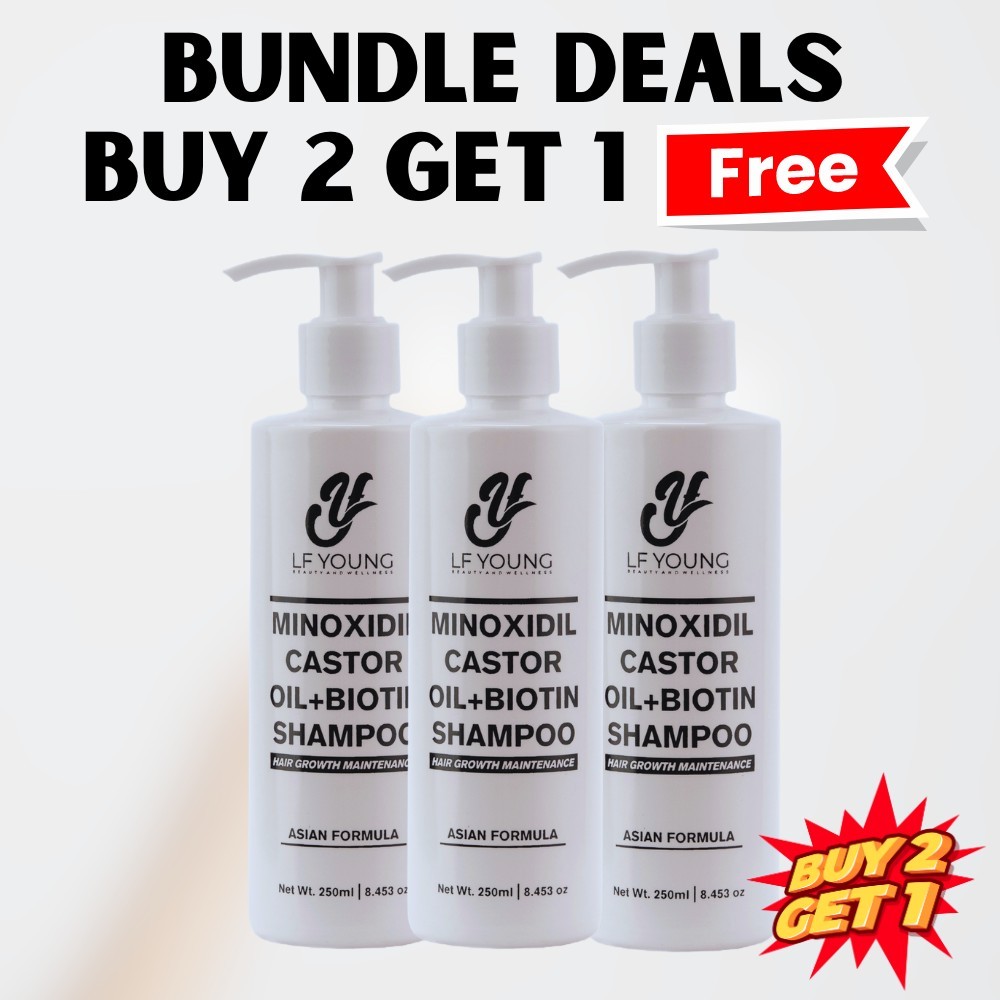2+1Free Minoxidil 20% Hair Grower Shampoo with Biotin and Castor Oil ...