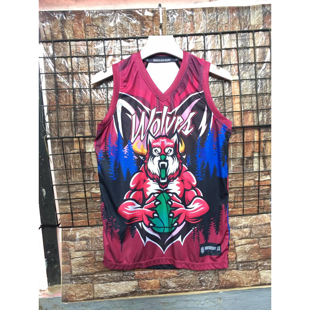 WOLVES 12 RED BASKETBALL JERSEY FULL SUBLIMATION/ sportswear | Shopee ...
