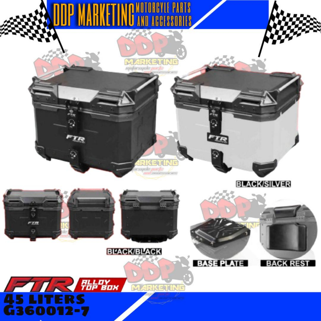 G360012-7 FTR ALLOY TOP BOX UNIVERSAL 45 LITERS MADE OF HIGH-QUALITY ...