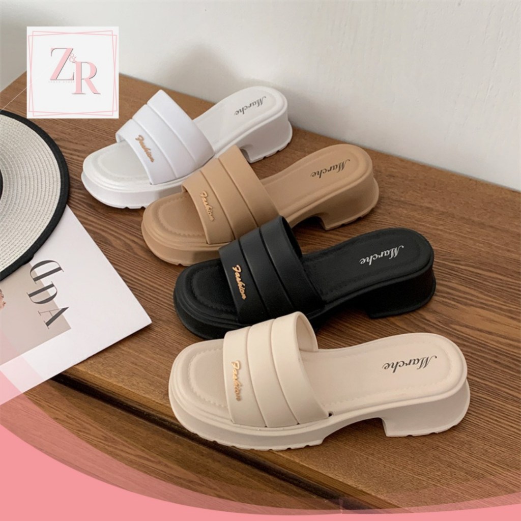 Z&R Store Simple Sophisticated Gorgeous Block Heels Rubber Material For ...