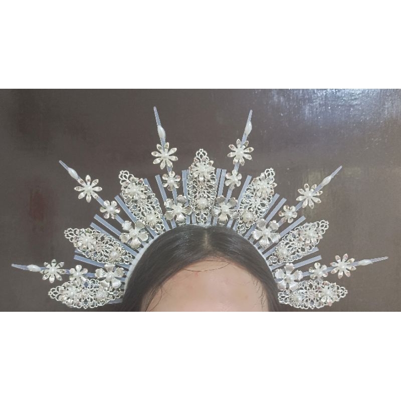 crown headpiece, halo crown, headdress, saint headdress | Shopee ...