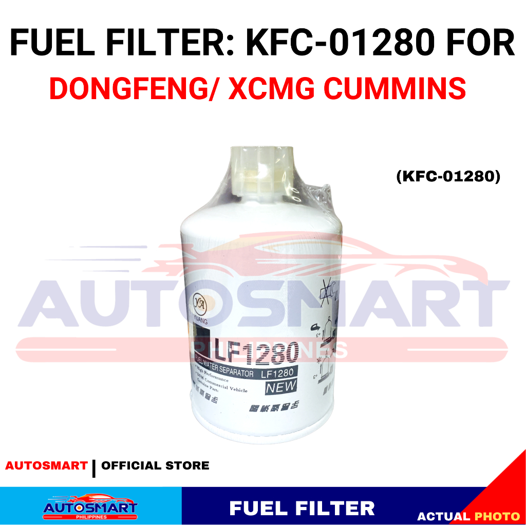 FUEL FILTER: KFC-01280 FOR DONGFENG/ XCMG CUMMINS | Shopee Philippines