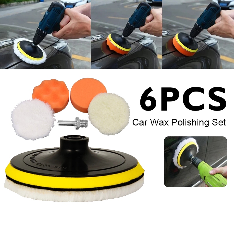 3/4/5/6/7 Inch Buffing Sponge Car Polishing Pad 6 Pieces | Shopee ...