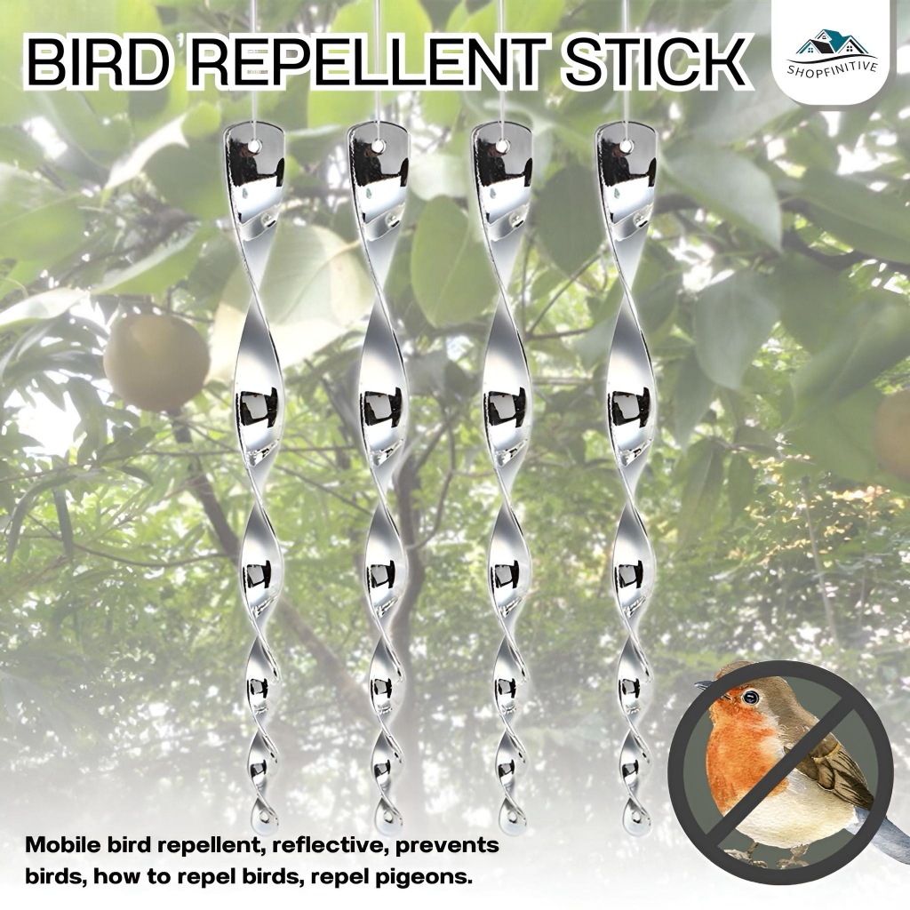 Spiral Bird Repellent Rotating Rod Reflective Rotating Stick Balcony ...