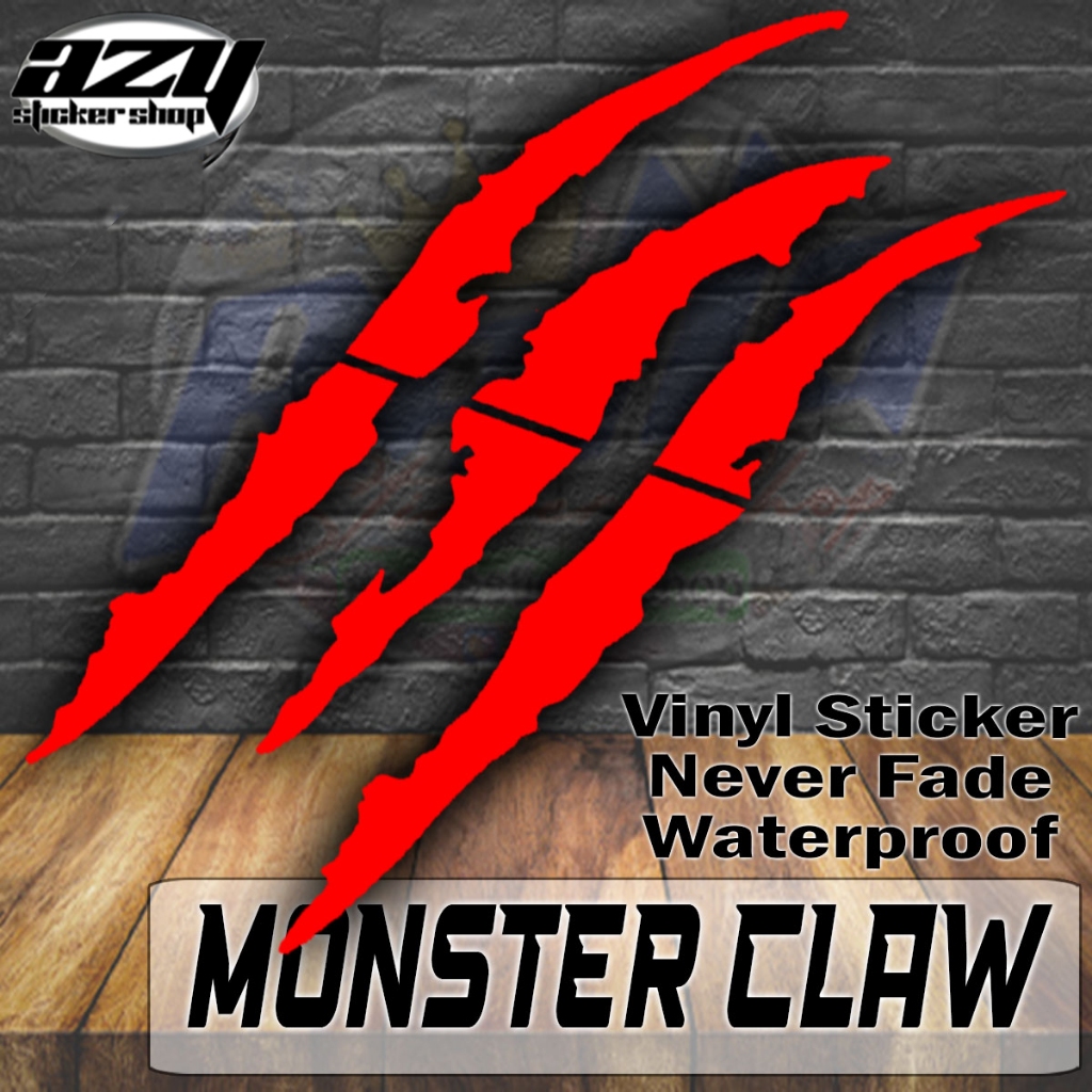 Monster Claw, Cutout Stickers for Motorcycle & Car Headlight | Shopee ...
