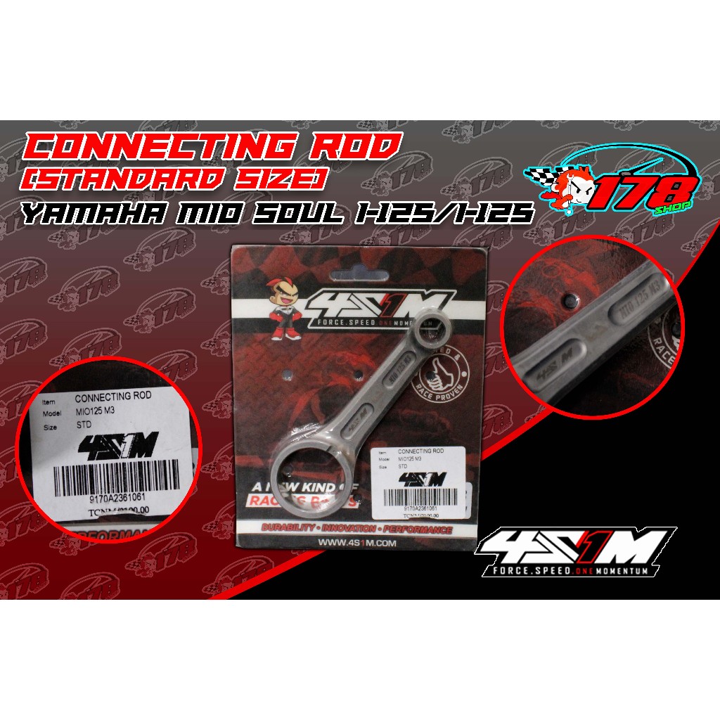 4S1M connecting rod mio i 125/soul i 125 forged standred size | Shopee ...