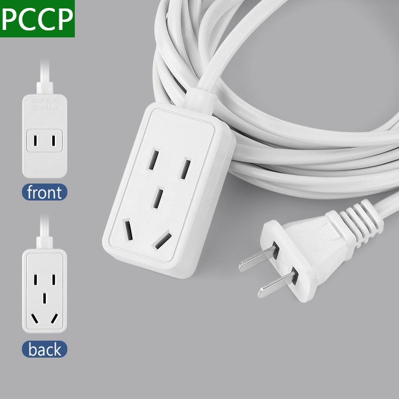 2kW high-power 2 pin power extension cord socket 2 plug to three ...
