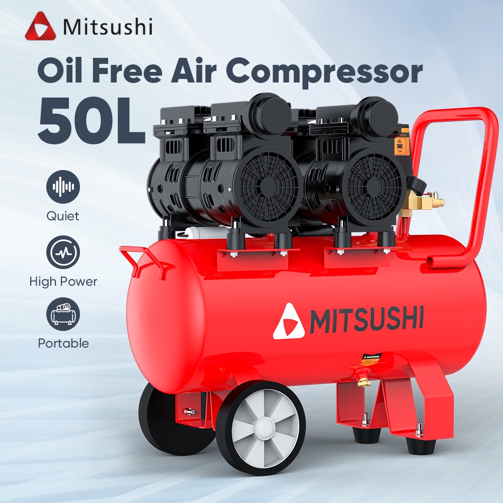 Mitsushi 1600W Silent Type 2 In 1 Oil Free Air Compressor 9L 24L 30L ...