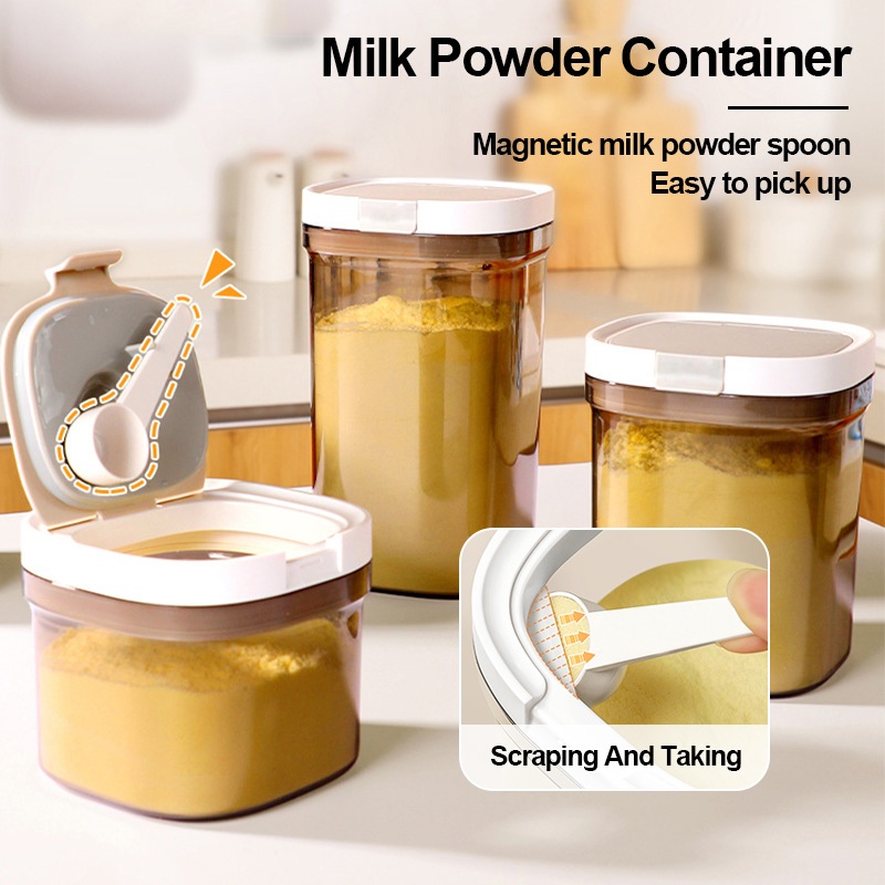 1800/1300/800ML Milk Storage Container Baby Milk Powder Airtight ...