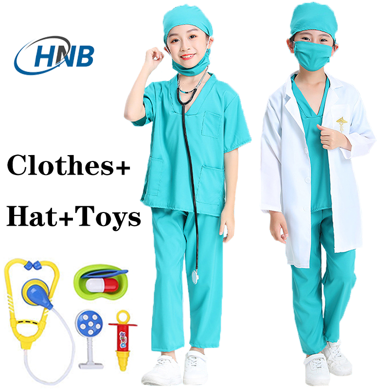 Doctor Career Costume for Kids Girl/Boy Surgeon Outfit Halloween ...
