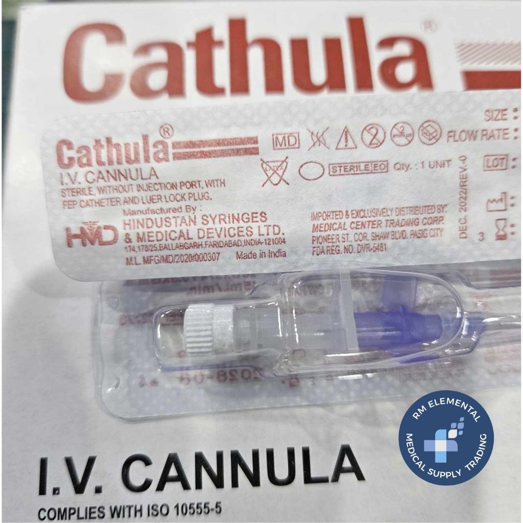 (pieces) CATHULA IV Cannula With Luer Lock PER PIECE GAUGE-18, 20, 22 ...