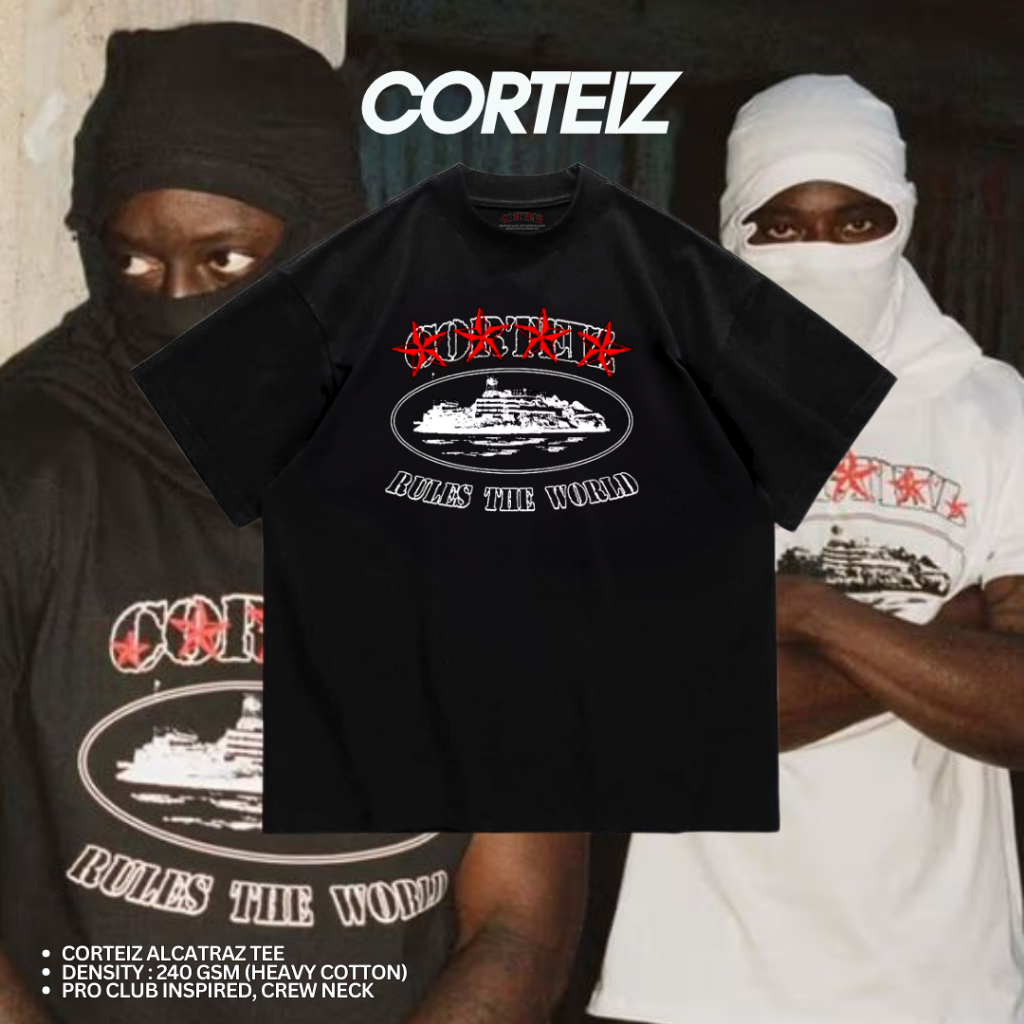 Corteiz 4STARZ ALCATRAZ Pro Club Fit Streetwear Tee | Shopee Philippines