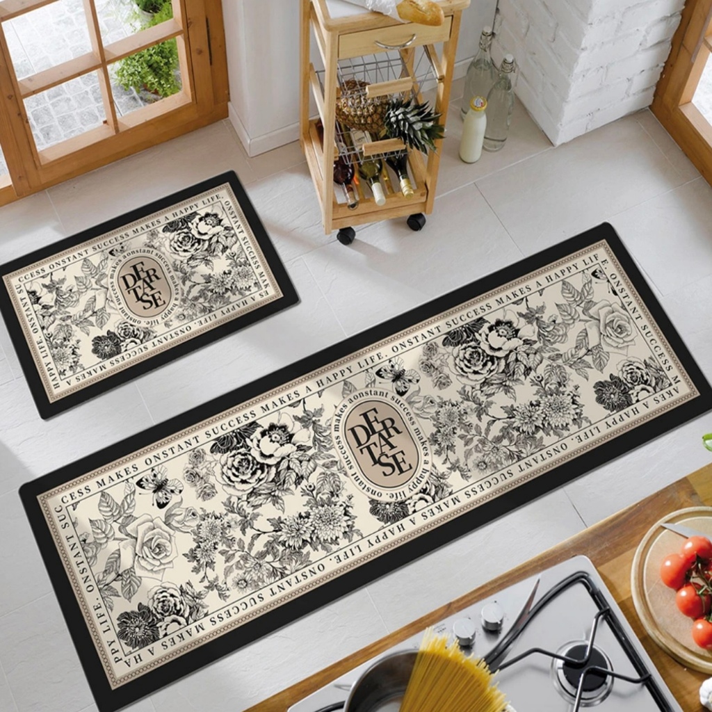 2PCS Kitchen Floor Mat Non-slip Thicken Doormat Rugs Kitchen Mats ...