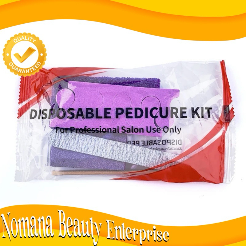 NOMANA - Disposable Pedicure Kit (5 pcs per pack) Nail File Pumice Pad ...