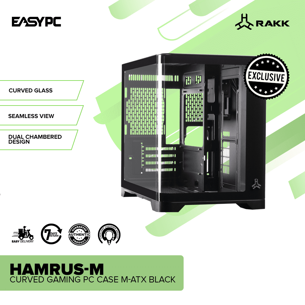 EasyPC | RAKK HAMRUS-M/ HAMRUS-M curved gaming pc case| Tempered Glass ...
