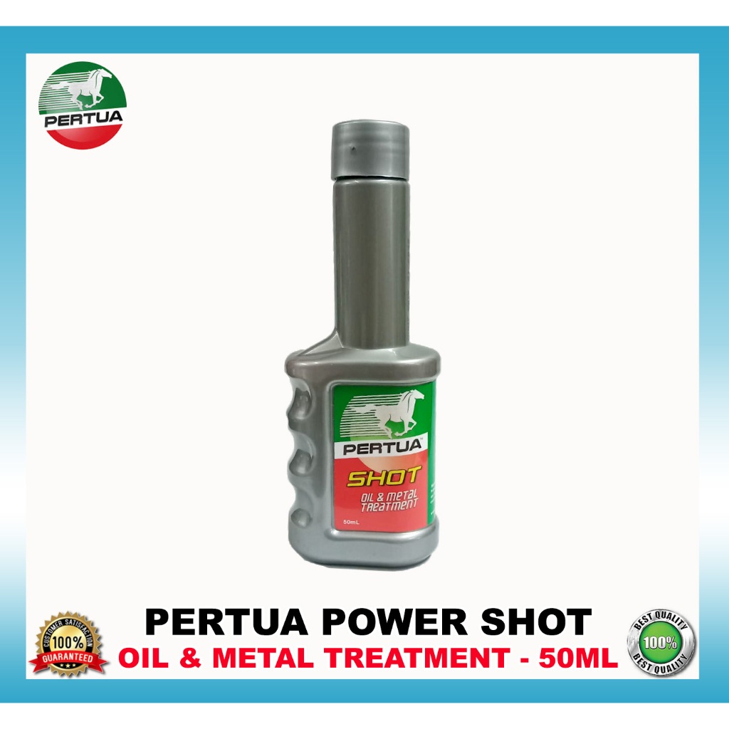 PERTUA Shot Oil (50ml) & Powertec 15W-40 Synthetic Performance 4T ...