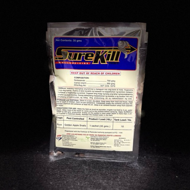 SUREKILL 70WP MOLLUSCICIDE (35 Grams) | Shopee Philippines