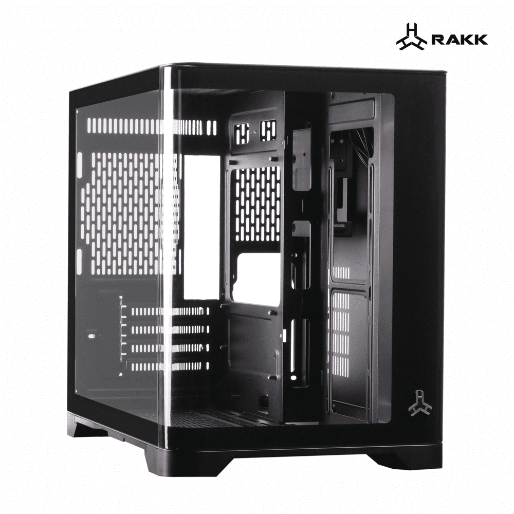 RAKK HAMRUS-M/ HAMRUS-M curved gaming pc case| Tempered Glass| Black ...
