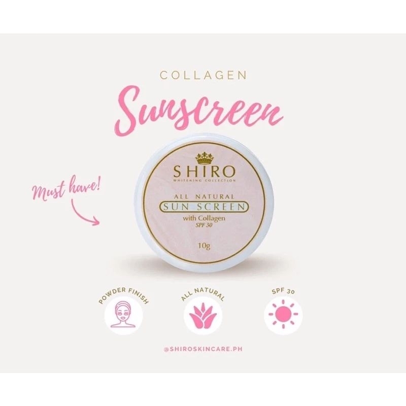 shiro sunscreen with collagen spf30 | Shopee Philippines