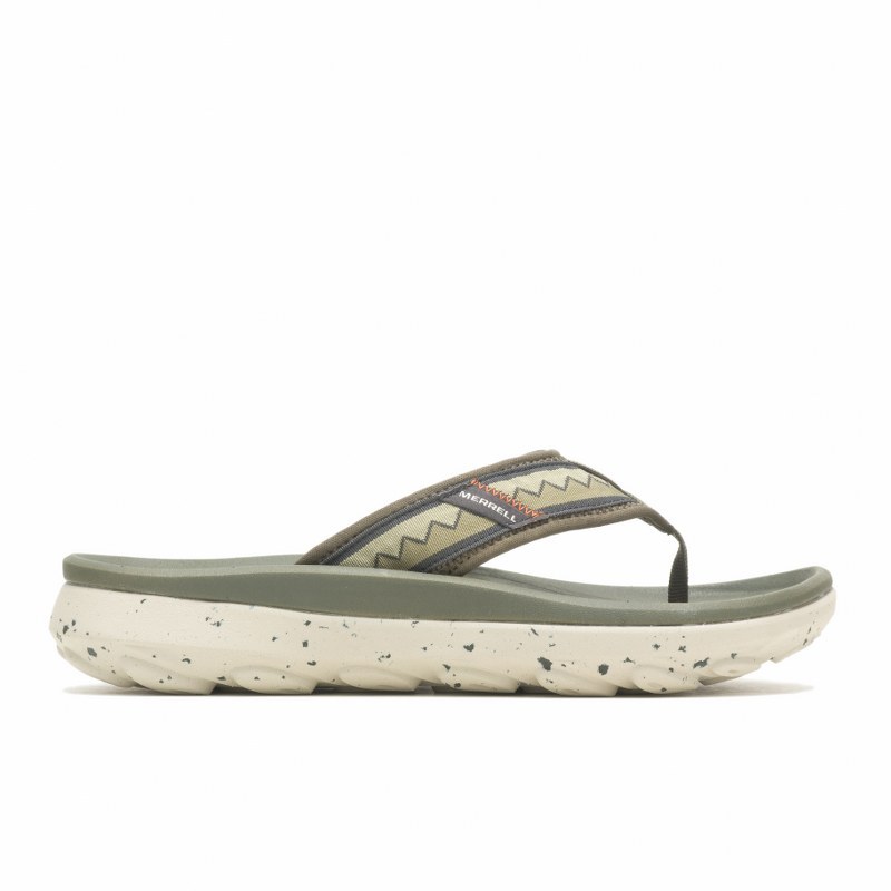 Merrell Hut Ultra Flip - Olive Mens Sandals Water | Shopee Philippines