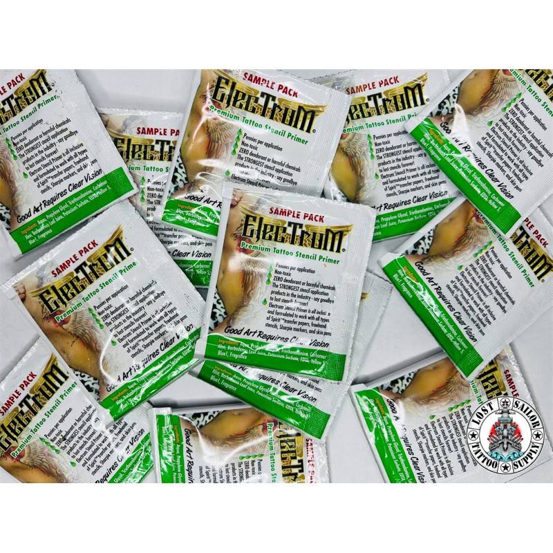 Electrum Premium Tattoo Stencil Primer Sample Packet 0.10oz (2.9ml ...