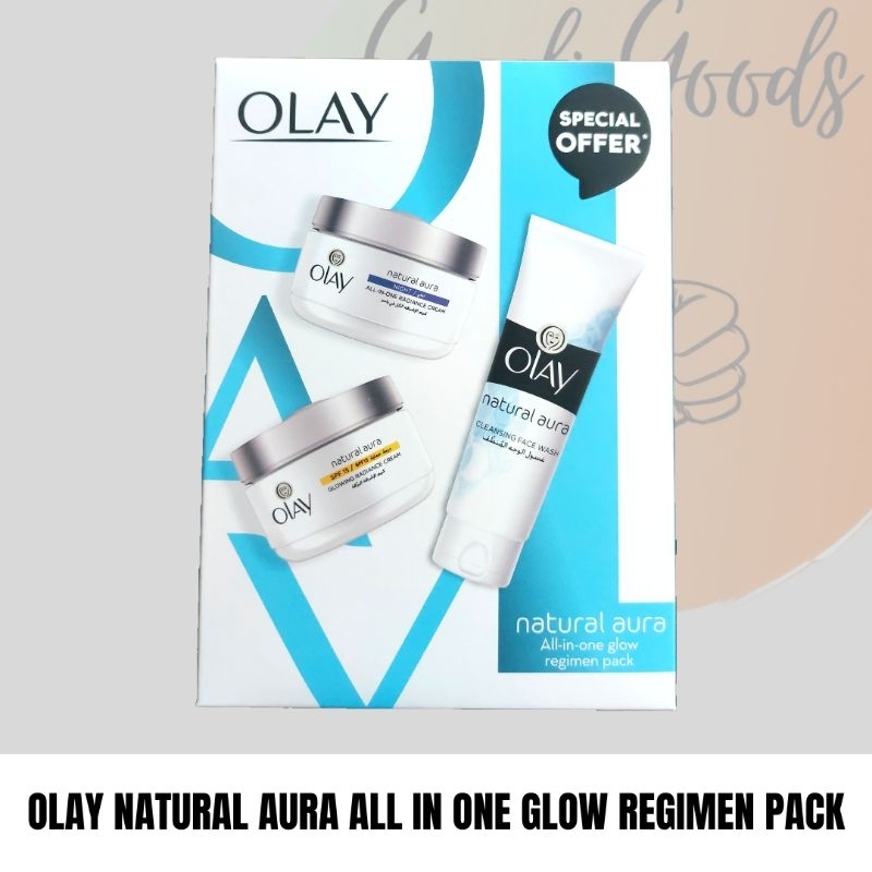 Olay Natural Aura All In One Regimen Pack | Shopee Philippines