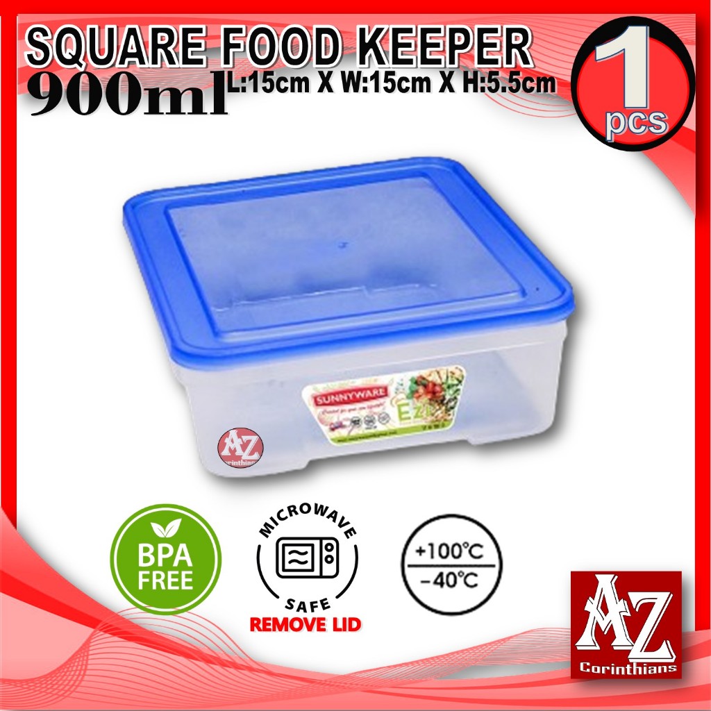 Sunnyware Square Food Keeper Storage Container 900 ml | Shopee Philippines