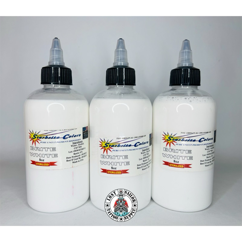 Original Starbrite Colors Tattoo Inks Brite White 8oz (240ml) | Shopee ...