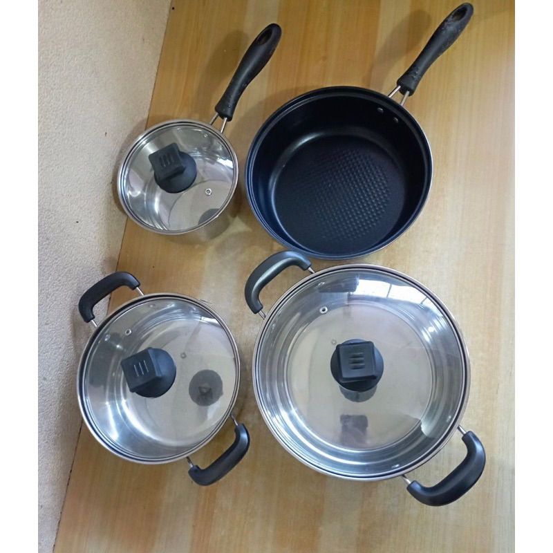 Micromatic Stainless Steel Cookware MC4 SET | Shopee Philippines
