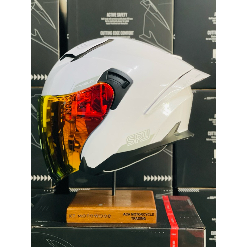 SPY VELO PD V2 Fullface Dual Visor Helmet w/ Spare Visor and Spoiler ...