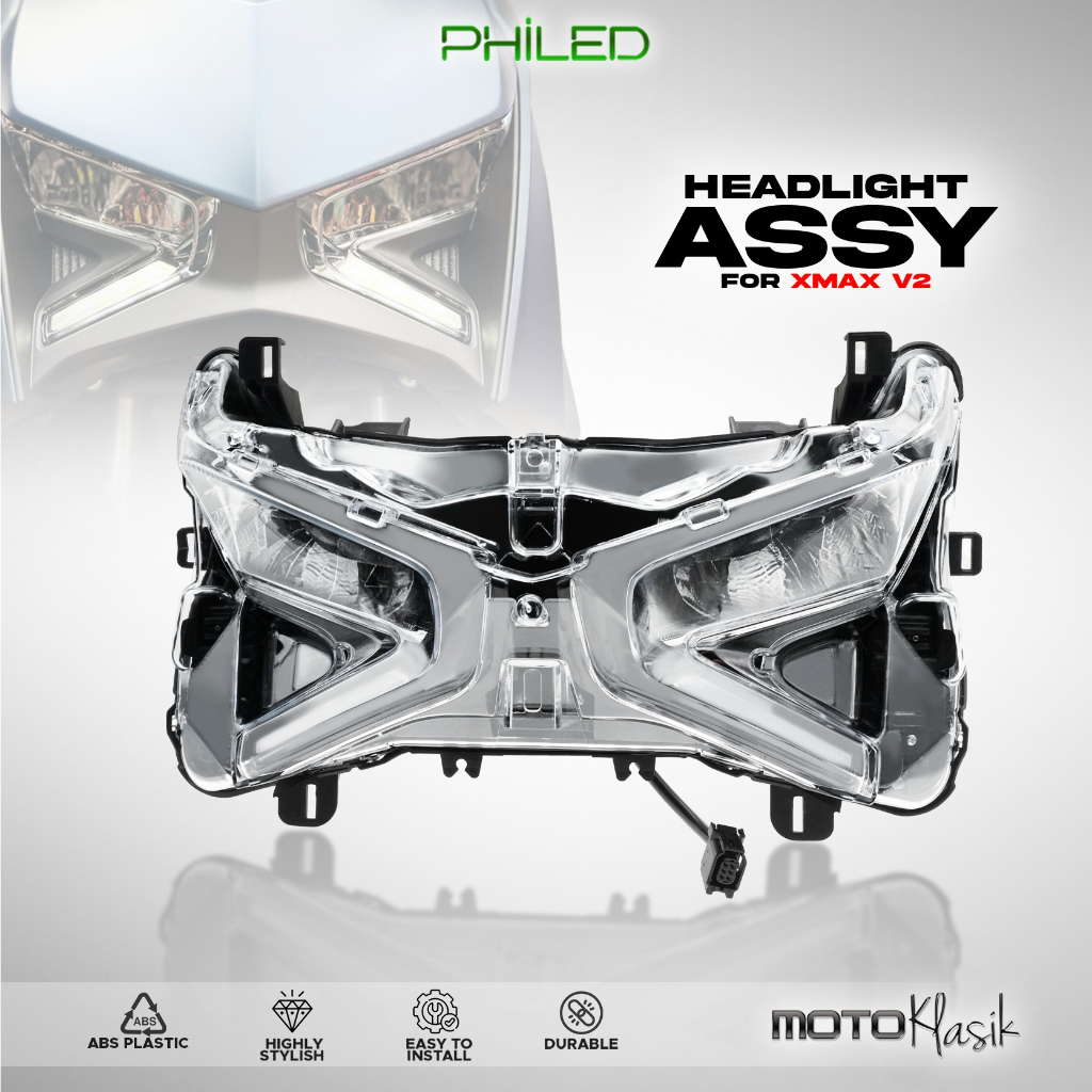 PHILED YAMAHA XMAX V2 HEADLIGHT ASSY CLEAR LENS FOR XMAX V2 MOTORCYCLE ...
