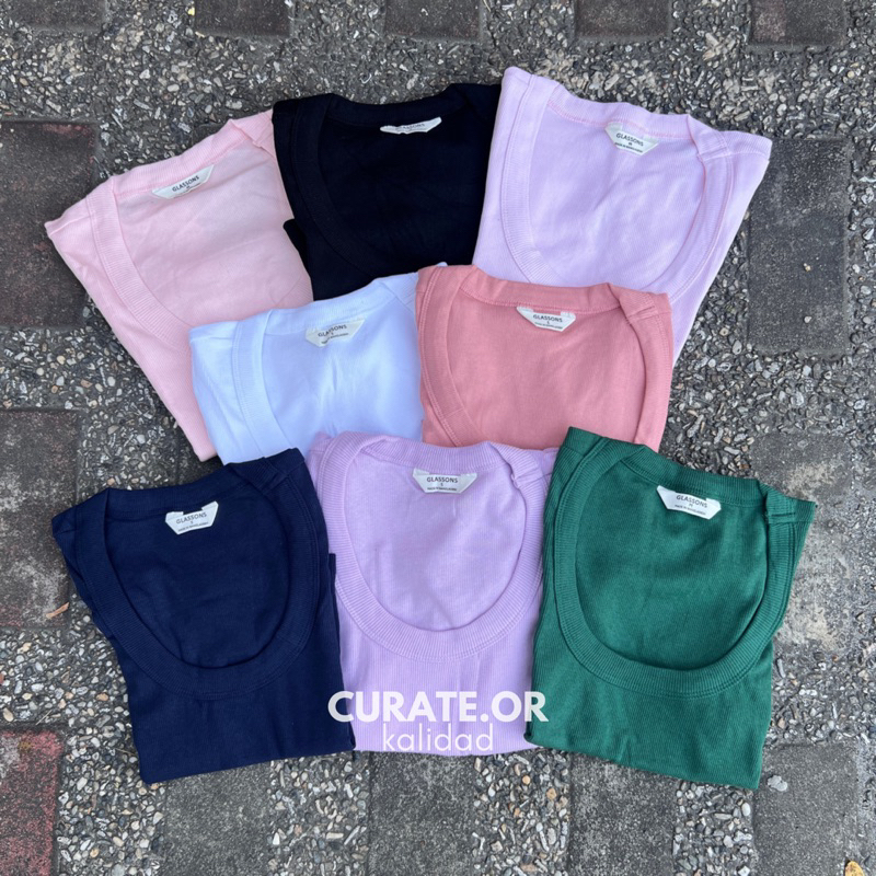 Glassons Cotton Ribbed Scoop Neck Basic Top | Shopee Philippines