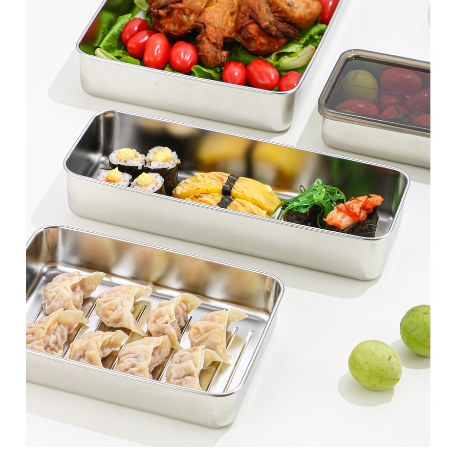 Stainless Steel Food Storage Box Transparent Plastic Grain Food Storage ...