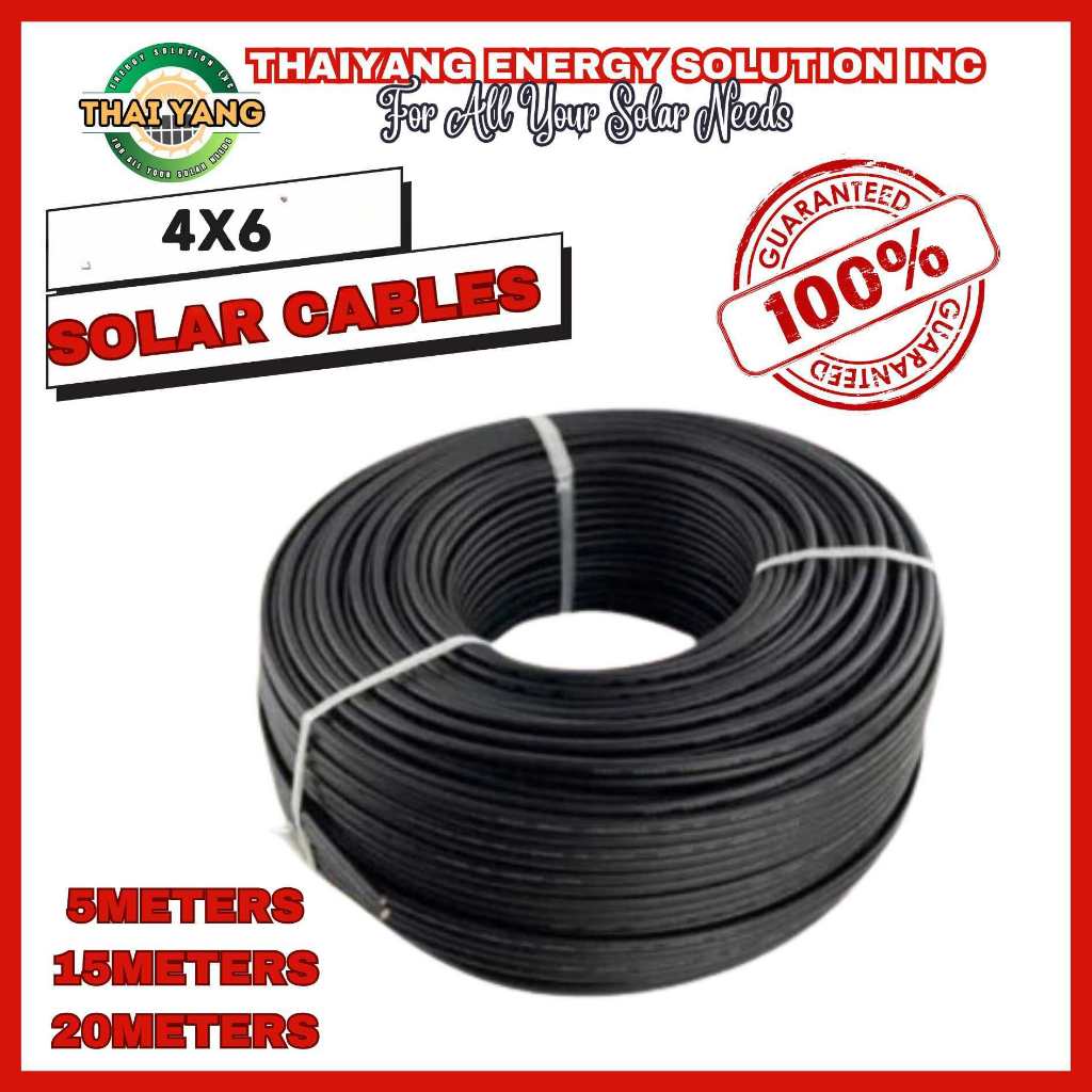 4x6mm² PV Cable Solar Cables Twin-Core DC Power Solar Cable 5 Meters ...