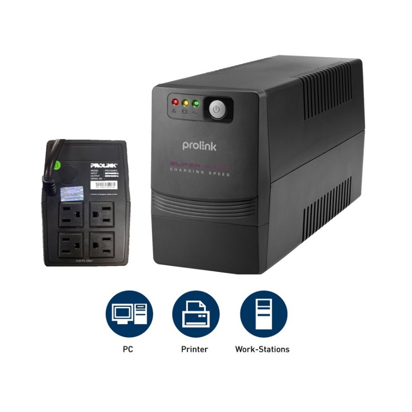PROLINK PRO851SFCU 850VA UPS with AVR Uninterruptible Power Supply ...