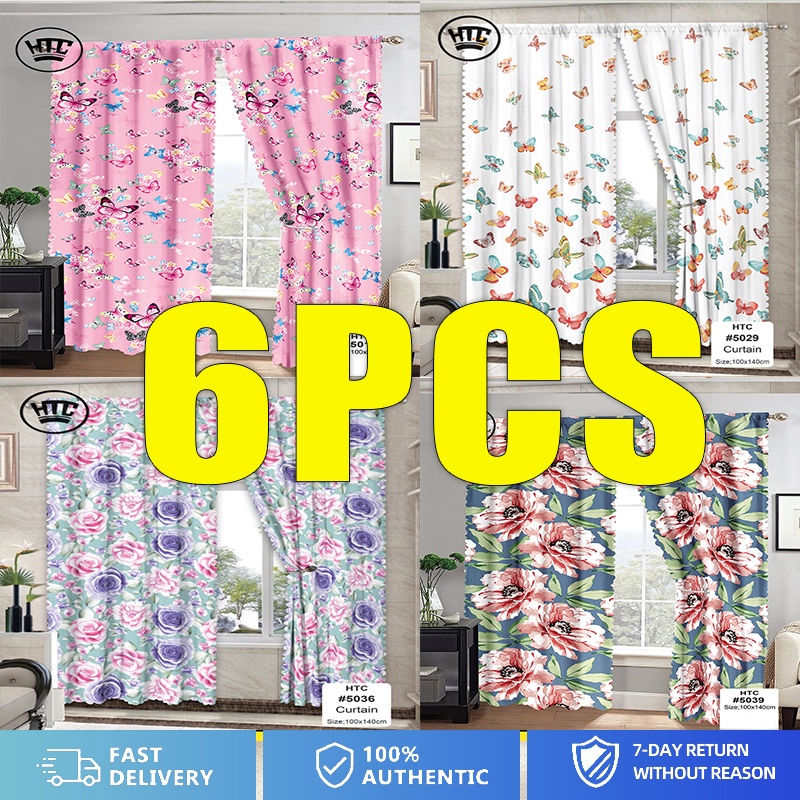 6PCS Curtain Sale For Window 3 In 1 Free Shipping 100*140cm Cortina ...